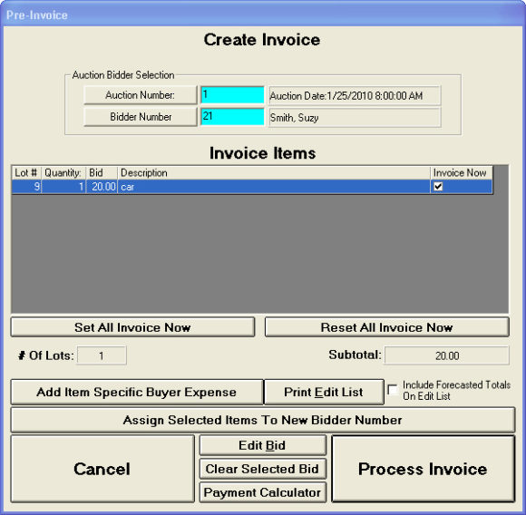 AuctionRPM Screenshots - AuctionRPM Auction Software